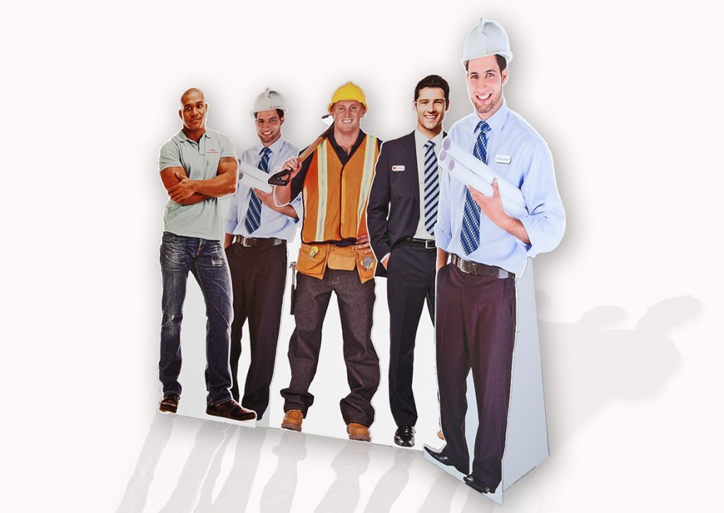 Worker cardboard cut out - All in One Merchandise