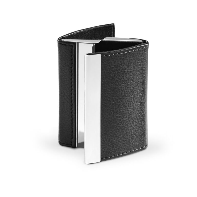LONE metal and PU card holder - laser engraved with your logo