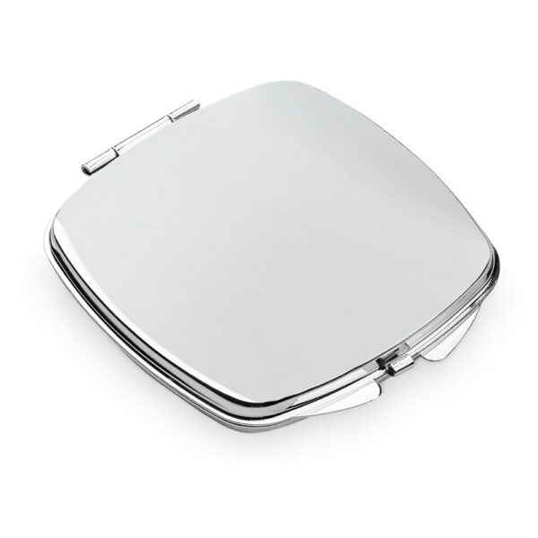 SHIMMER metal compact mirror Box: 67x75x9mm - decorated with your logo