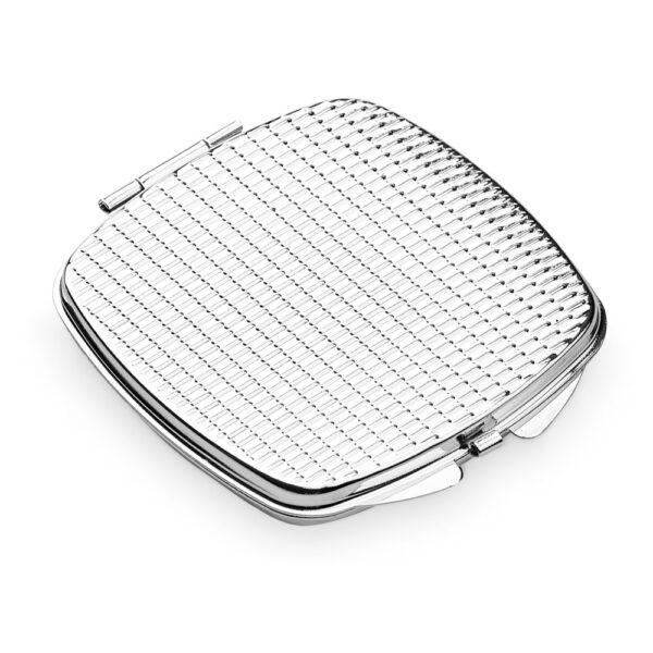 SHIMMER metal compact mirror Box: 67x75x9mm - decorated with your logo
