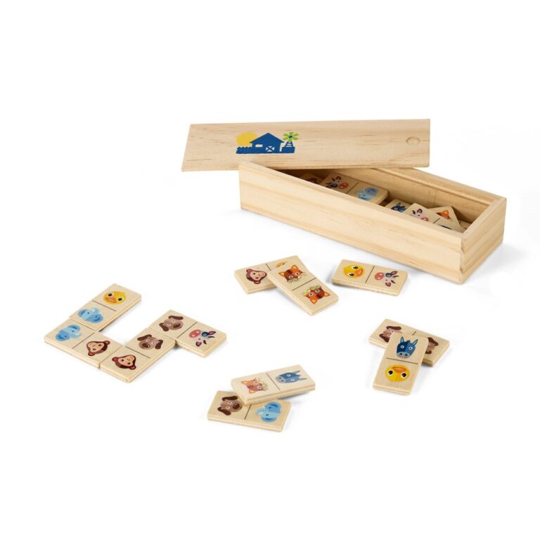 DOMIN wooden domino set 147x50x30mm - decorated with your logo